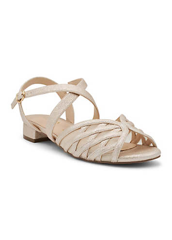 Paradox London ’Polly’ Nude Wide Fit Block Heel Sandals | Kaleidoscope