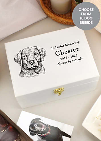 Personalised Memento Personalised Memorial Dog Breed Keepsake Box ...