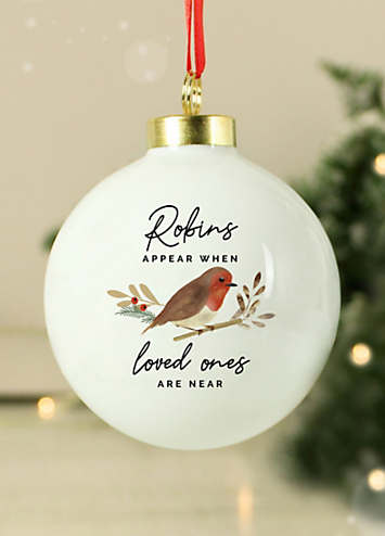 Personalised Memorial Robin Bauble | Kaleidoscope
