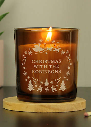 Personalised Momento Christmas Glass Candle | Kaleidoscope