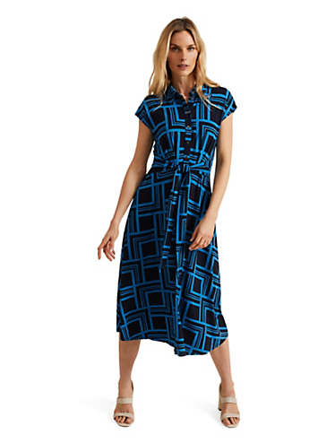 Phase Eight April Short Sleeve Geo Dress | Kaleidoscope