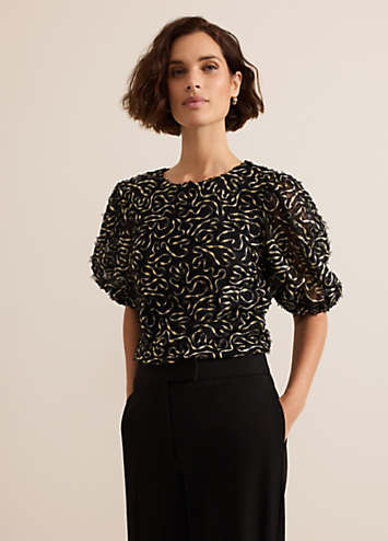 Phase Eight Ariella Textured Top | Kaleidoscope