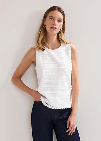 Phase Eight Emiah Crochet Tank Top | Kaleidoscope