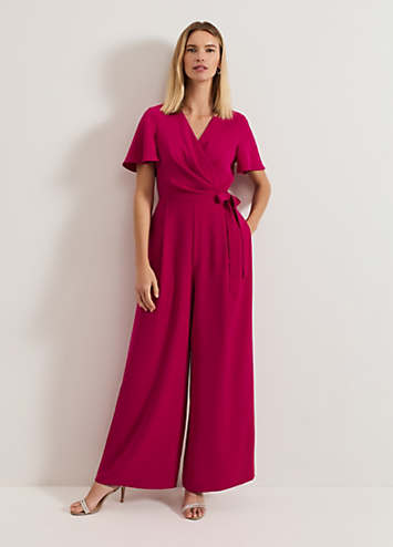 Phase Eight Julissa Pink Wide Leg Jumpsuit | Kaleidoscope