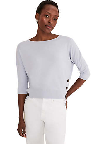 Phase Eight Linda Button Trim Knit Jumper | Kaleidoscope