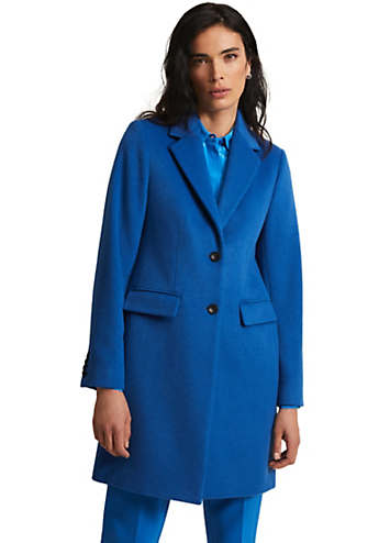 Phase Eight Lydia Blue Wool Smart Coat | Kaleidoscope
