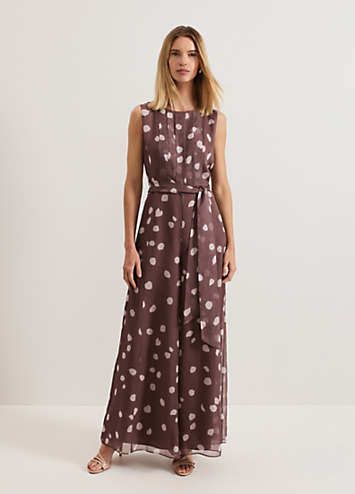 Phase Eight Maxine Spot Chiffon Jumpsuit | Kaleidoscope