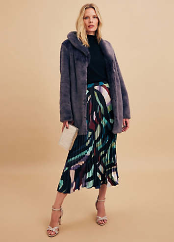 Phase Eight Meg Faux Fur Coat | Kaleidoscope