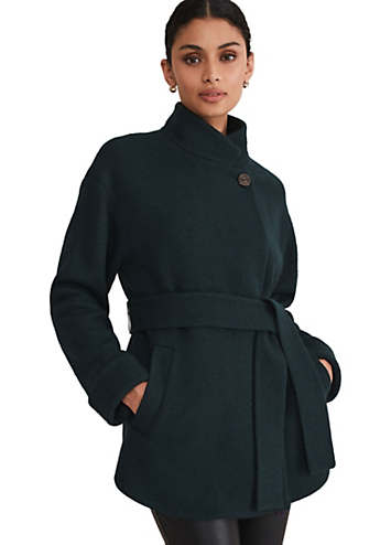 Phase Eight Mya Short Belted Wool Coat | Kaleidoscope
