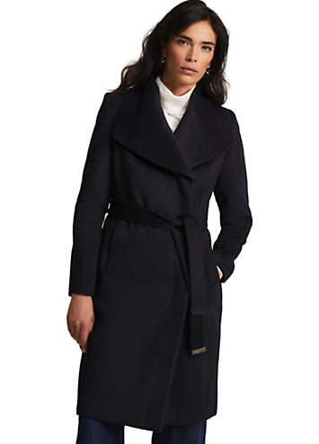 Phase Eight Nicci Navy Wool Smart Coat | Kaleidoscope