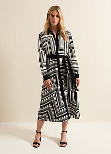 Phase Eight Pia Striped Midaxi Dress | Kaleidoscope
