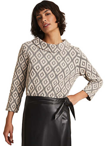 Phase Eight Rena Diamond Textured Top | Kaleidoscope