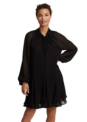 Phase Eight Romanna Black Swing Mini Dress | Kaleidoscope