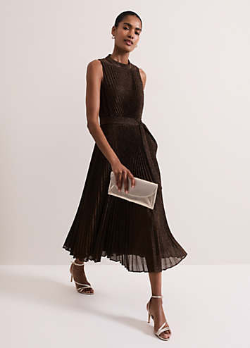 Phase Eight Simara Sparkle Pleat Dress | Kaleidoscope