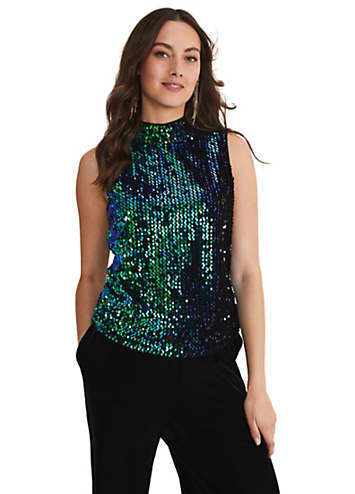 Phase Eight Tasha Sequin Top | Kaleidoscope