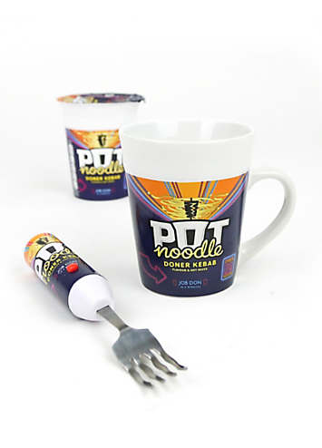 Pot Noodle Mug & Spinning Fork - Doner Kebab | Kaleidoscope