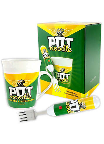 Pot Noodle Spinning Fork & Mug Gift Set - Chicken & Mushroom Design ...