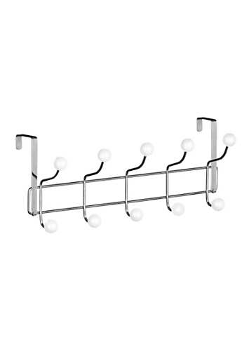 Premier Housewares Over Door White Balls Ten Hook Hanger | Kaleidoscope