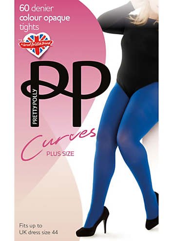 Pretty Polly Curves 60 Denier Plush Opaque Tights | Kaleidoscope
