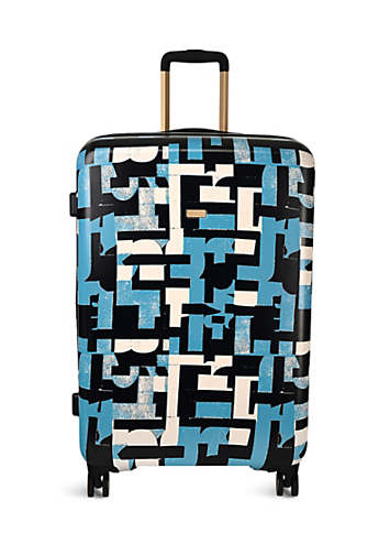 Radley London Abstract Geo 4 Wheel Large Azure Suitcase | Kaleidoscope