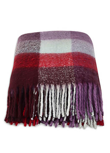 Radley London Fluffy Check Poinsettia Blanket Scarf | Kaleidoscope