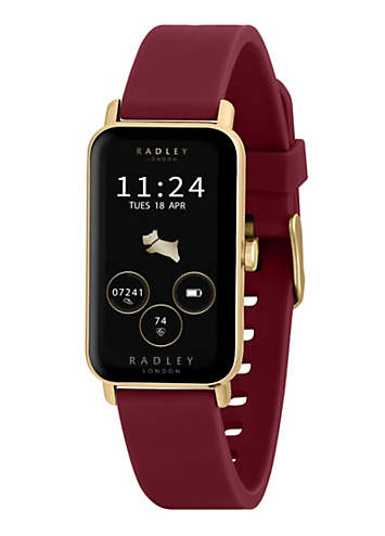 Radley London Ladies Series 21 Smart Cranberry Red Lozenge Silicone ...