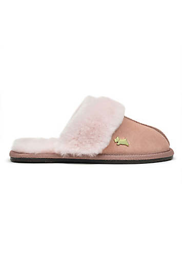 Radley London Pink Chelsea Creek Shearling Mule Slippers | Kaleidoscope