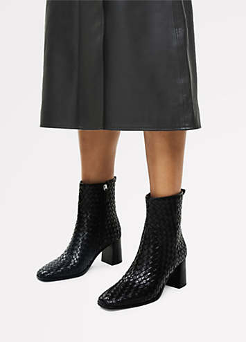 Radley London Threadneedle Street Weave Square Toe Heeled Boots ...