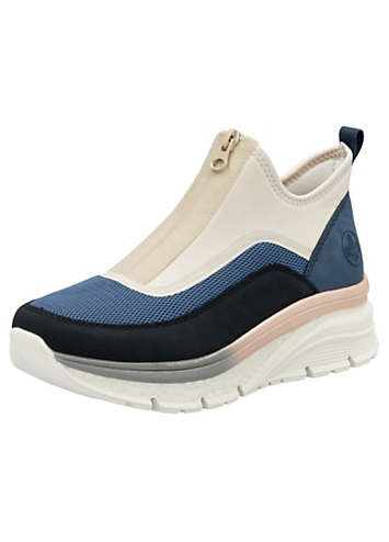 Rieker Front Zip Wedge Heel Boots | Kaleidoscope