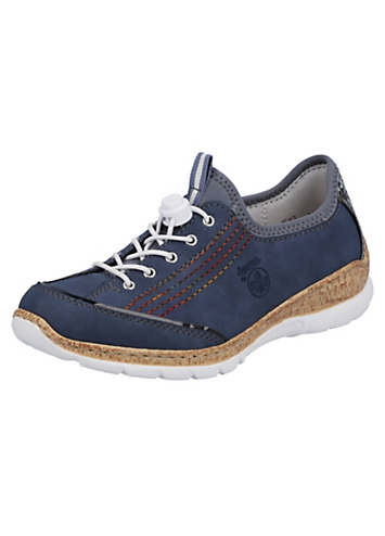 Rieker N42T0 Ladies Blue Elasticated Shoes | Kaleidoscope