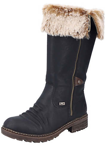 Rieker Winter Faux Fur Collar Boots | Kaleidoscope