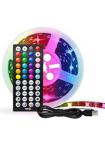 RockJam 5M Music Reactive LED Light Strip with App & Remote Control ...