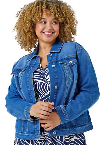Roman Originals Curve Cotton Denim Jacket | Kaleidoscope