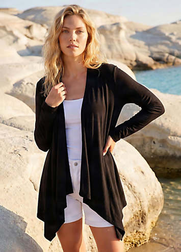Roman Originals Waterfall Front Jersey Cardigan | Kaleidoscope
