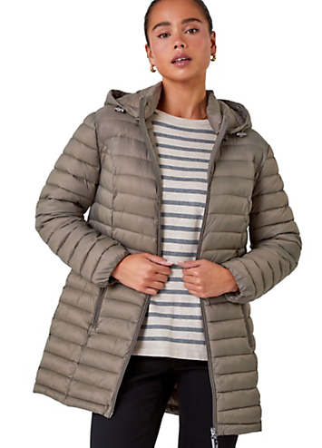 Roman Petite Quilted Longline Puffer Coat | Kaleidoscope