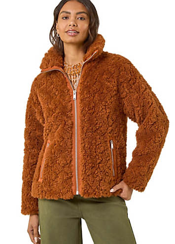 Roman Teddy Borg Bomber Coat | Kaleidoscope
