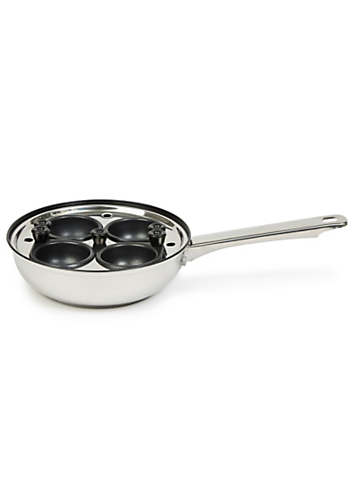 Sabichi Essential SS Non-Stick 20cm Pan with Egg Poacher Inserts with ...