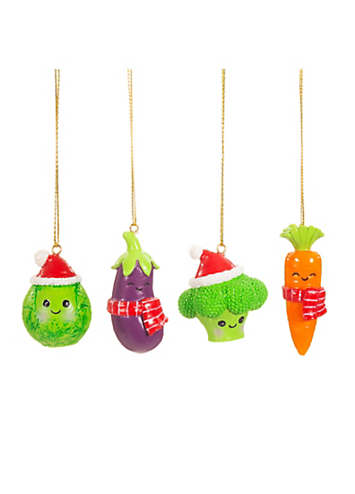 Sass & Belle Set of 4 Glitzy Mini Christmas Characters Hanging ...