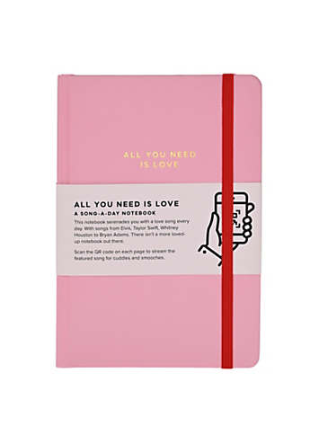 Say It With Songs A5 Hardback Notebook 96 Pages - All You Need Is Love ...