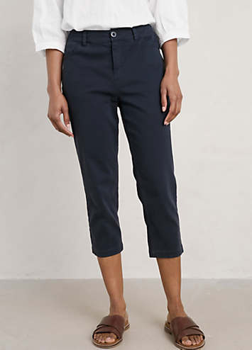 Seasalt Cornwall Albert Quay Slim Fit Crops - Navy | Kaleidoscope