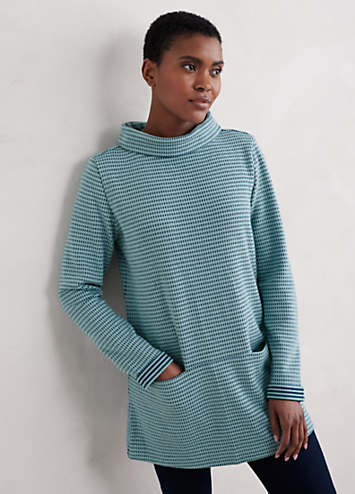 Seasalt Cornwall Blue Mawgan Porth Jacquard Jersey Tunic | Kaleidoscope