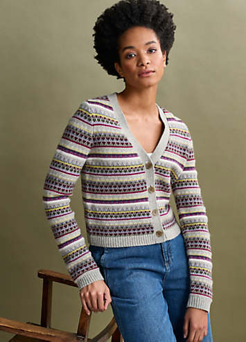 Seasalt Cornwall Purple Lamorna Lane Cardigan | Kaleidoscope