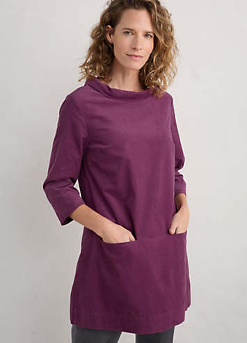 Seasalt Cornwall Purple Sail By The Stars Needlecord Tunic | Kaleidoscope
