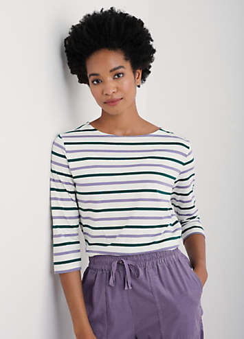 Seasalt Cornwall Purple Sailor Top | Kaleidoscope
