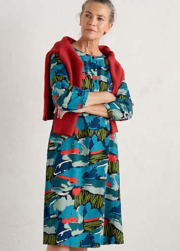 Seasalt Cornwall Teal Sea Call Dress | Kaleidoscope