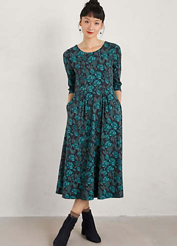Seasalt Cornwall Teal Veronica Midi Dress | Kaleidoscope