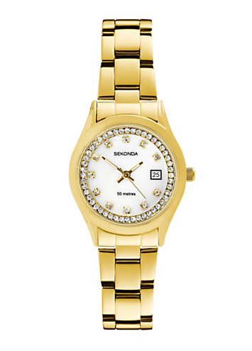 Sekonda Catherine Ladies Gold Bracelet & Mother of Pearl Dial Watch ...