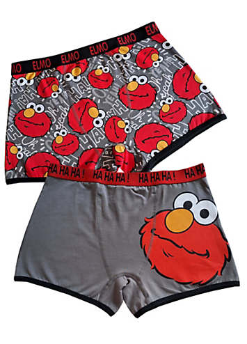 Sesame Street Men’s Pack of 2 Elmo Boxer Shorts | Kaleidoscope