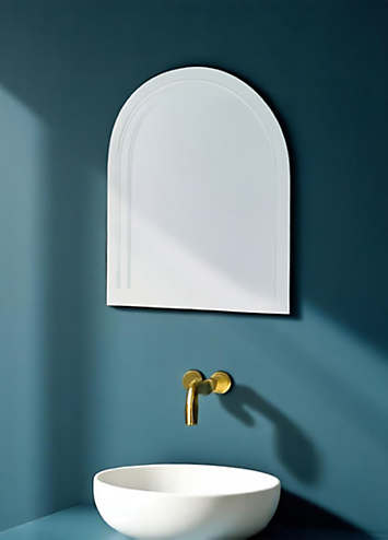 Showerdrape Soho Arched Oval Wall Mounted Frameless Diamond Cut ...