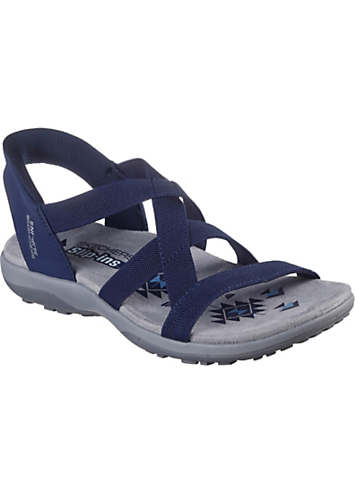 Skechers Blue Reggae Slim Stretch Flex Sandals | Kaleidoscope